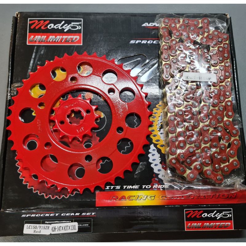 MODY5 CHAIN SET FOR SNIPER 150 V1/V2 AND SNIPER 155 VVA SAME SA R15 V2 ...