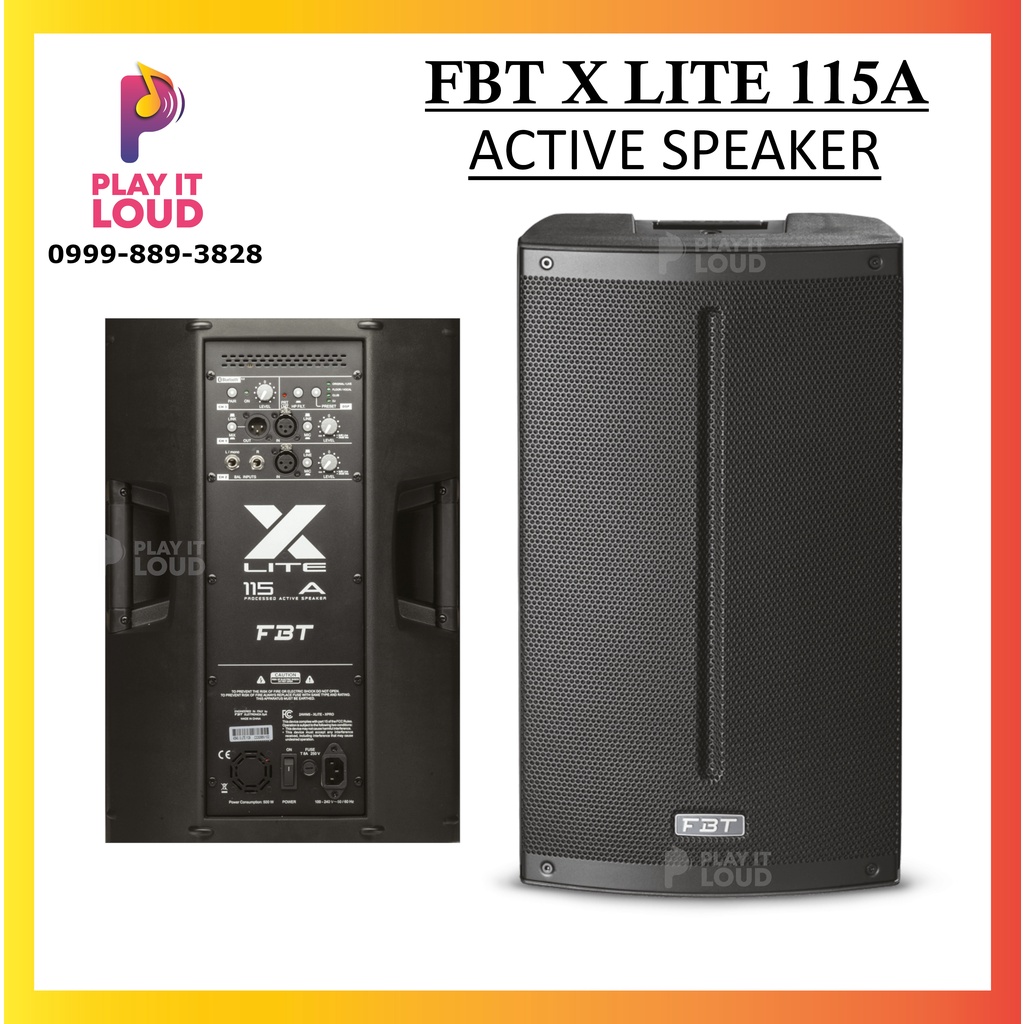 FBT X-LITE 115A 2-WAY BI-AMPLIFIED 15" PROCESSED ACTIVE SPEAKER with ...