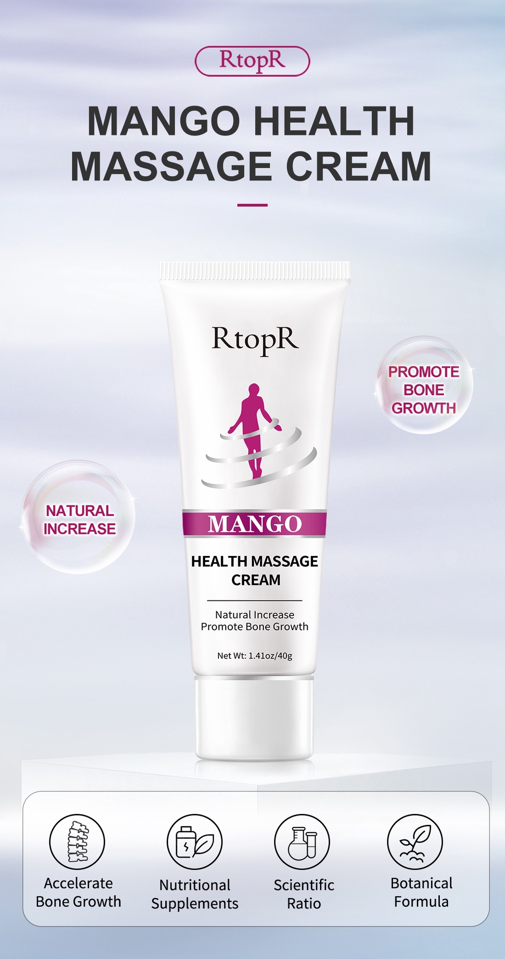 RtopR Mango Pure Natural Health Massage Increases Body Growth Cream ...