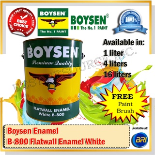 Boysen BS-800 Flat Wall Enamel White 1Liter | Shopee Philippines