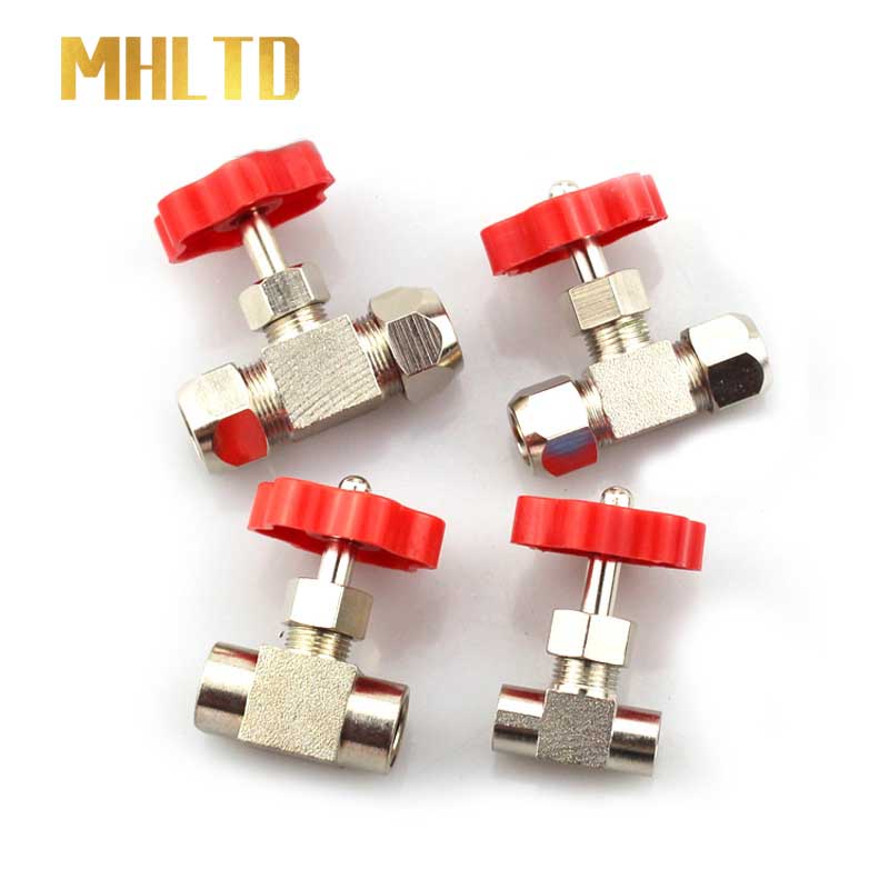 Ferrule Needle Valve Copper Tube Ball Valve Nickel Plated Gas Flow ...