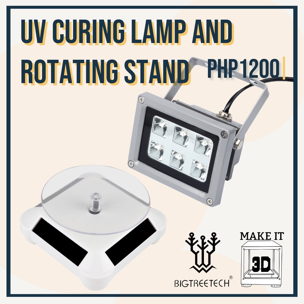 UV Curing Lamp and Solar Rotating Stand for Resin 3D Printers | Shopee ...