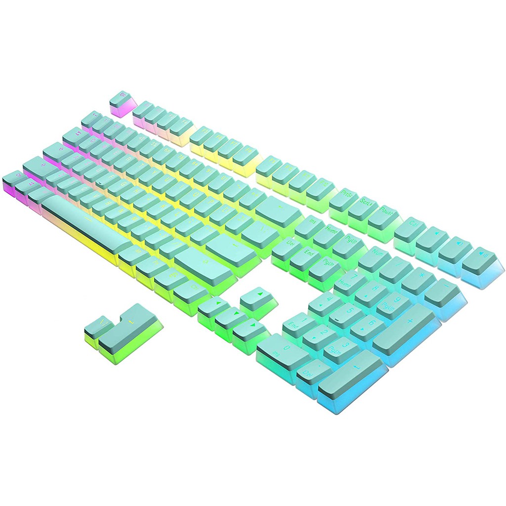 Cyan pudding keycap 108 Double Shot PBT pudding keycap Ansi/ISO-Oem ...