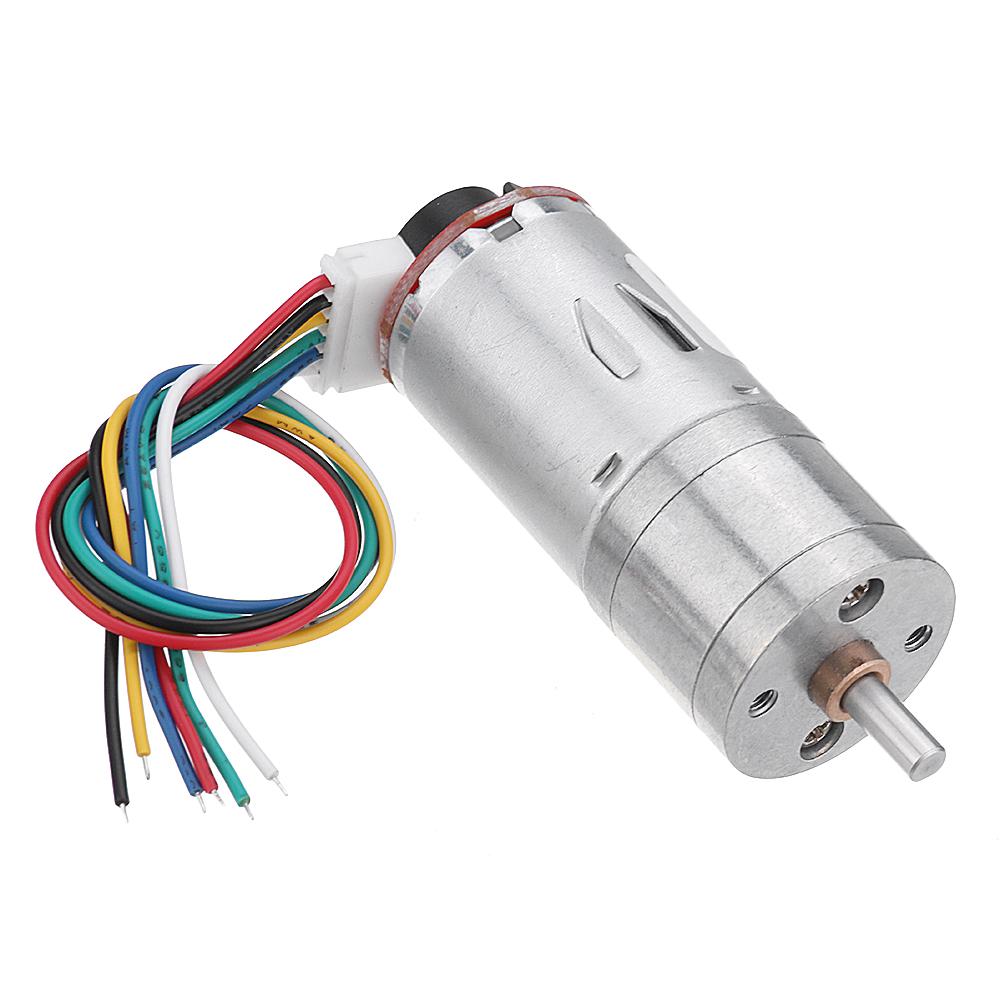 Machifit 25GA370 DC 12V Micro Gear Reduction Motor with Encoder Speed ...