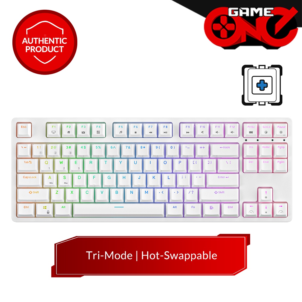RK Royal Kludge RK87 Tri-Mode 87-Keys TKL Mechanical Gaming Keyboard ...