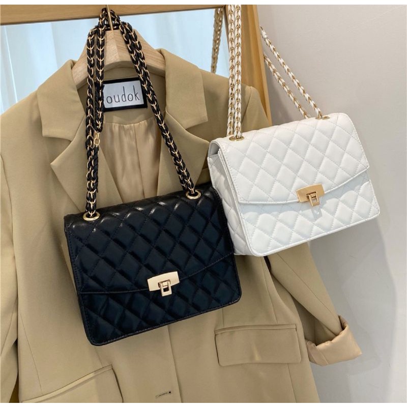 Korean Messenger Bag Sling Bags For Women Fashion Leather Bag Chain