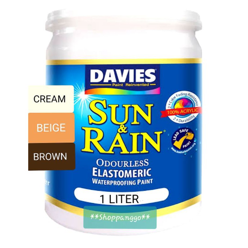 Davies Sun & Rain CREAM/BEIGE/BROWN LITER for cement | Shopee Philippines
