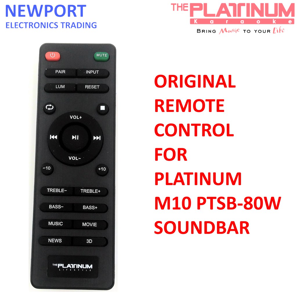 Platinum remote control for platinum m10 ptsb-80w soundbar | BeeCost