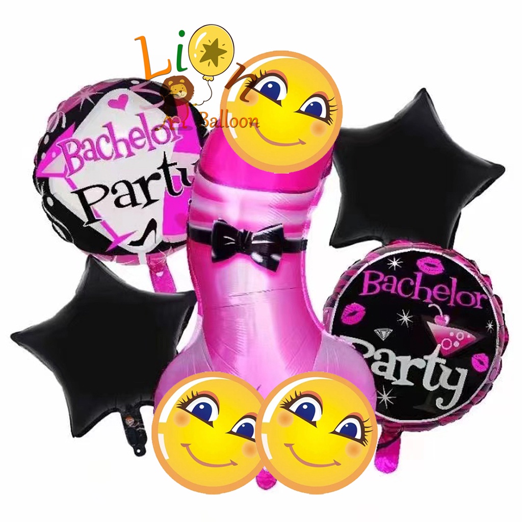 Joke party 5In1 Shape Balloon Set Bachelor Party Bridal Shower Adult ...