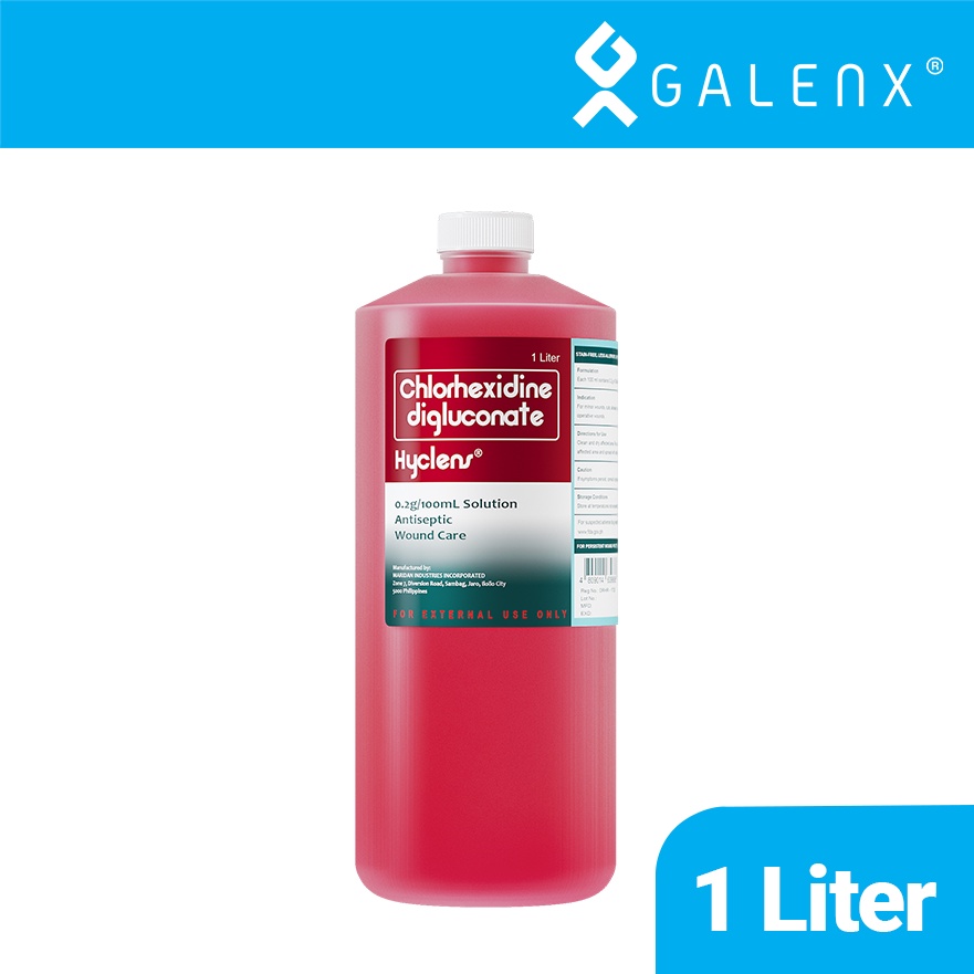Hyclens Wound Care 0.2% Chlorhexidine digluconate 1 Liter and 1 Gallon ...