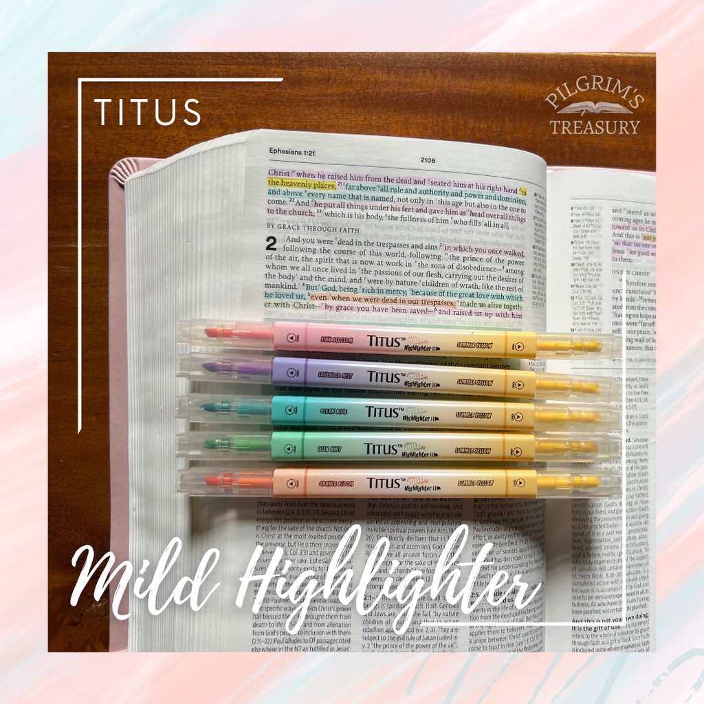 Titus Mild, Bible Highlighter, Pastel Colors (Dual Tip) | Shopee ...