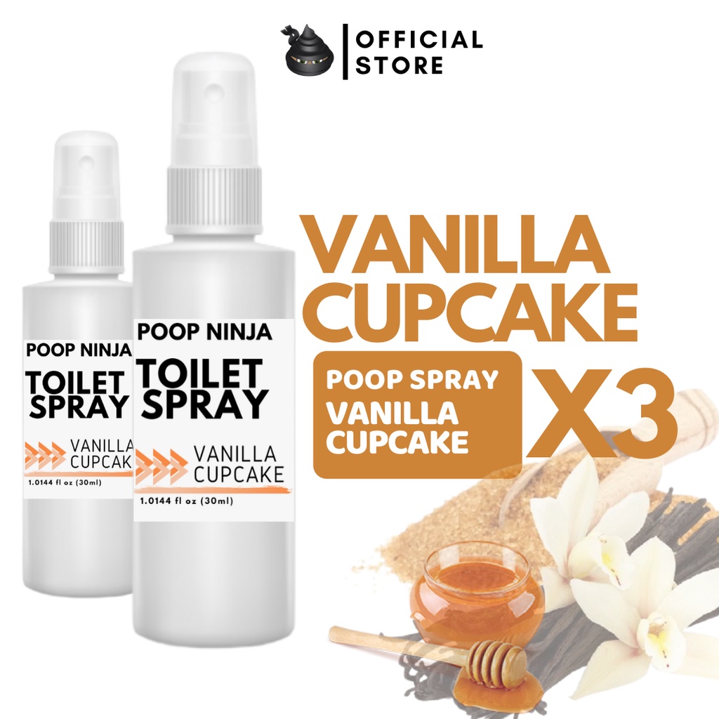 VANILLA CUPCAKE Poop Spray Odor Buster Poop Ninja Poo Spray Toilet ...
