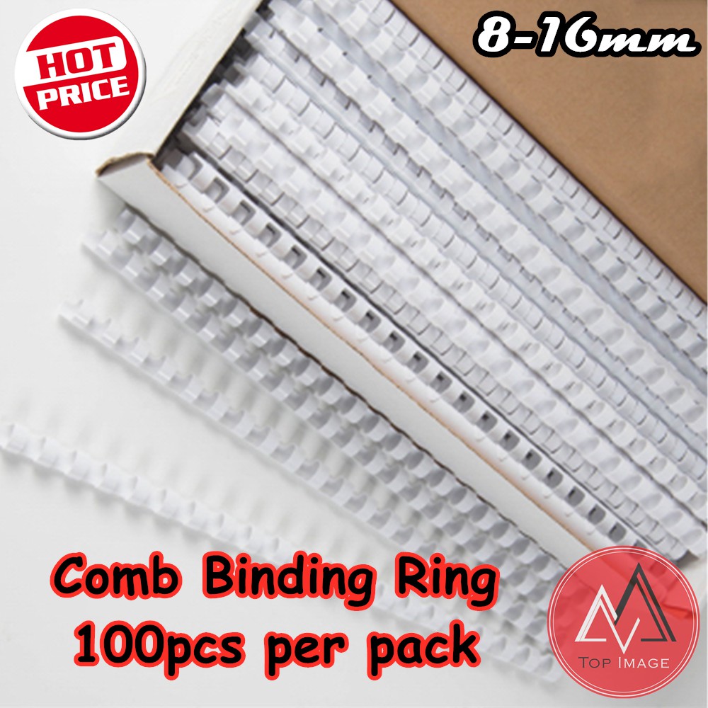 Plastic Comb Binding Rings 3 Colors 8mm 10mm 12mm 14mm | Shopee Philippines
