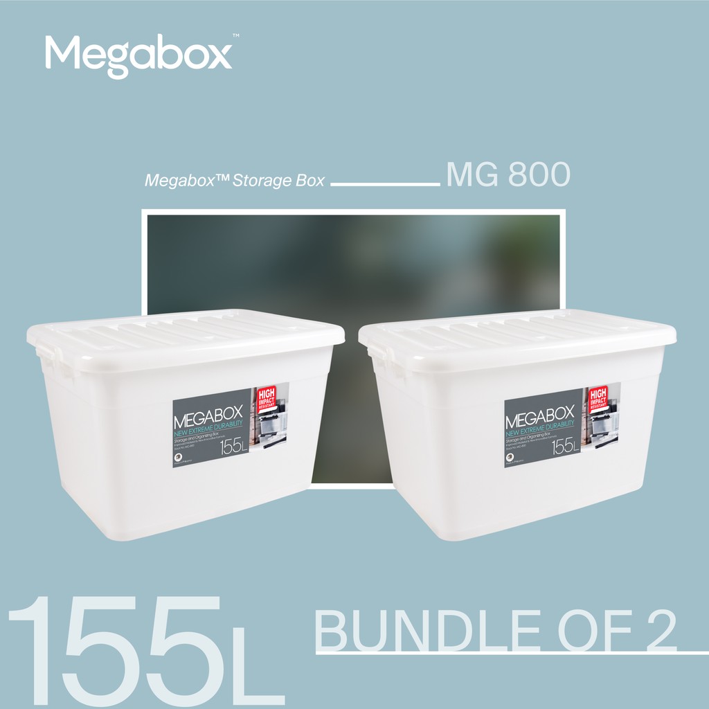 Megabox MG 800 155L Storage Box (Bundle of 2) | Shopee Philippines