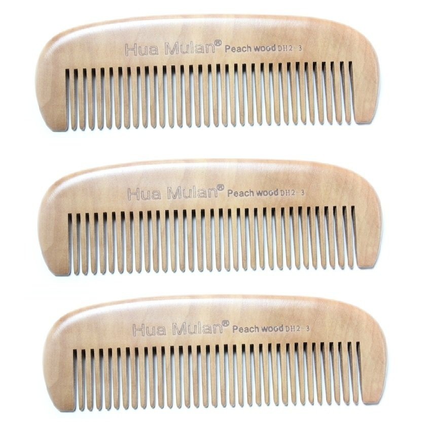 Hua Mulan DH2-3 Peachwood Comb Set of 3 (Brown) | Shopee Philippines