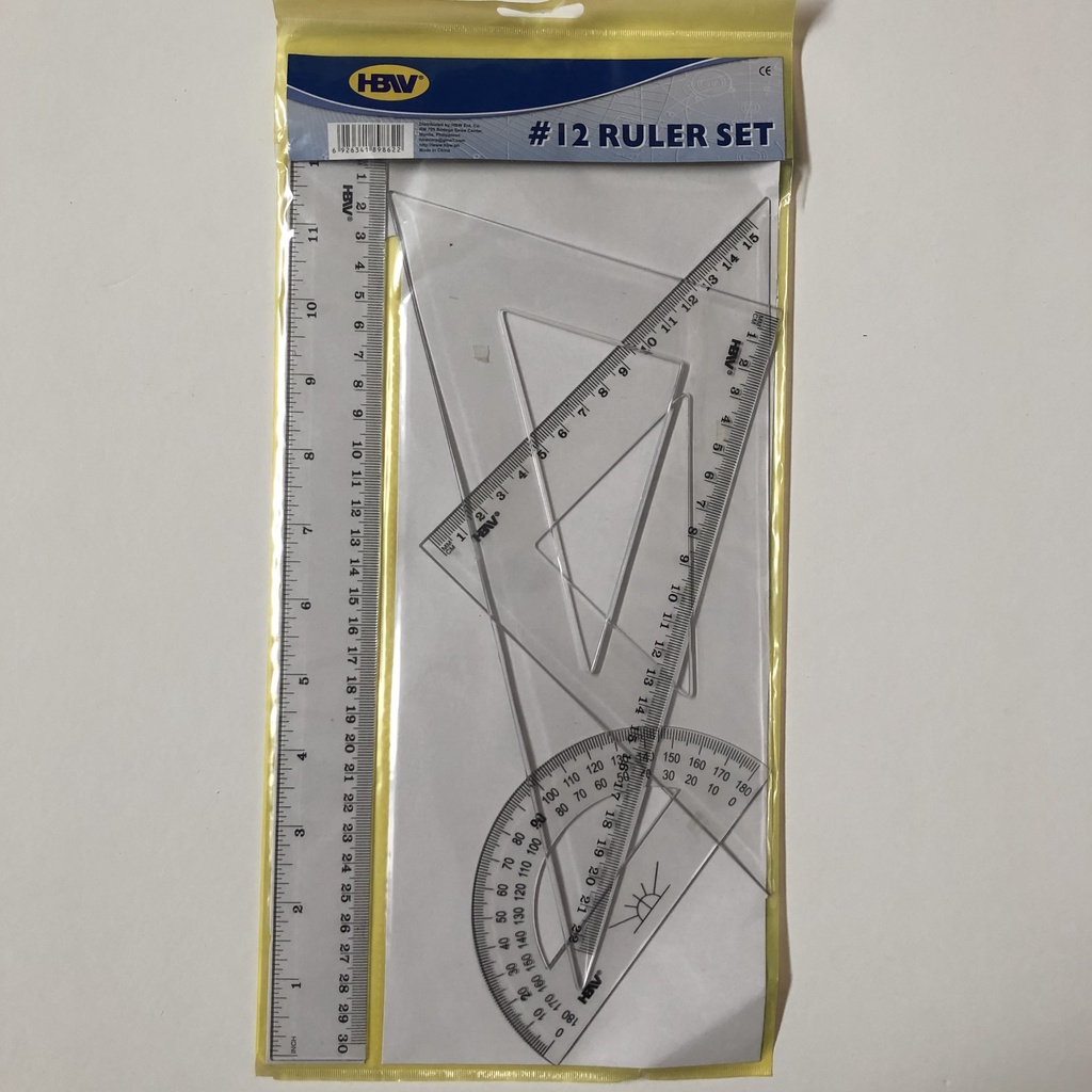 HBW #12 Ruler Set (4 rulers) | Shopee Philippines