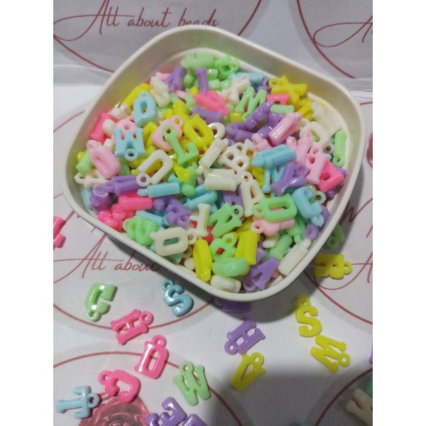 plastic letter beads 10mm all letters | Shopee Philippines