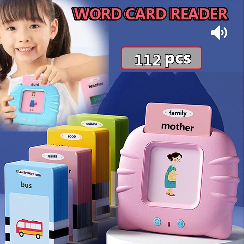 Baby Flash Cards Educational Card Reading Learning English Machine for ...