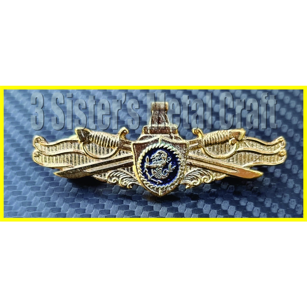 Philippine Navy Surface Warfare Badge,Gold /Silver plated, brass ...