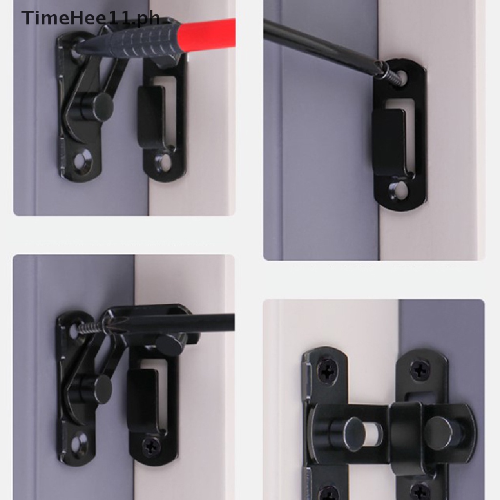 TIMEHEE Door Lock Guard Latch Bolt 90 180 Degree Stainless Steel Toggle ...
