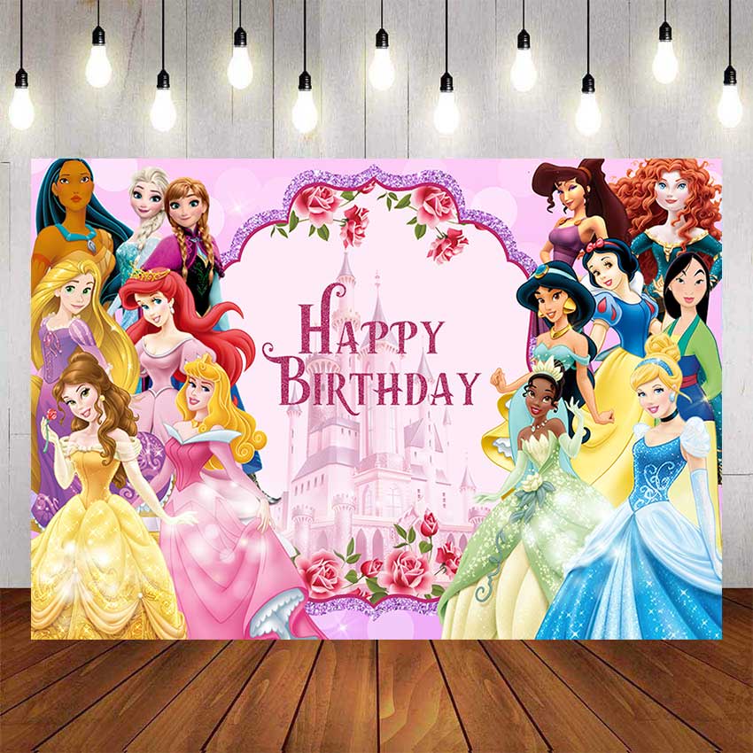 Princess Backdrop For Photography Baby Shower Kids Children Pink ...