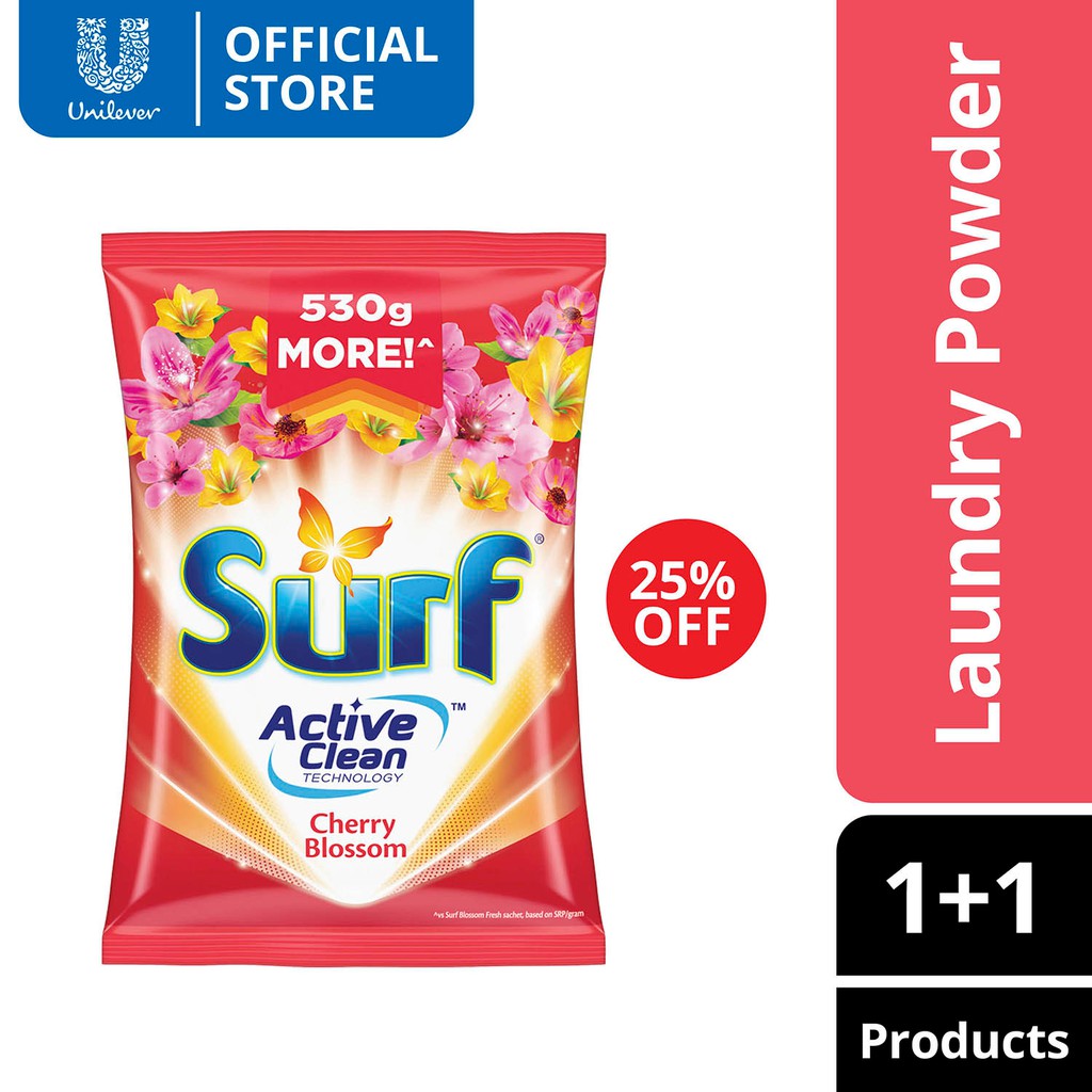Surf Detergent Powder Cherry Blossom 2.2Kg, Buy 1 Get 1 At 25% Off ...