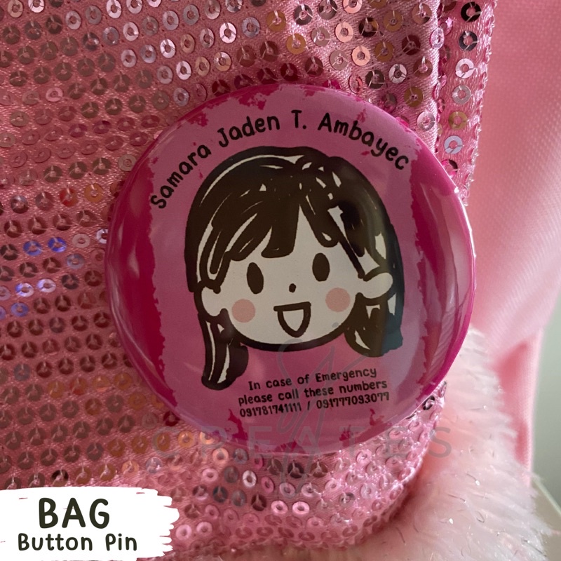 Personalized Back to School Button Pin for Bags | I.D Necklace | Shopee ...