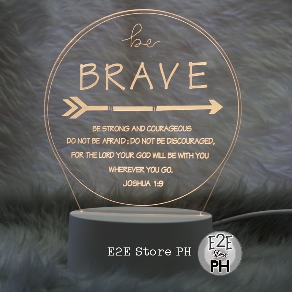 LED 3D Lamp Inspirational Bible Verses Acrylic 3D Night Lamp | Shopee ...