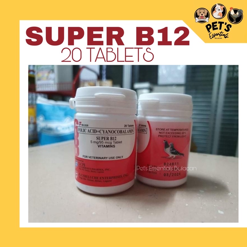 Super B12 for Pigeons 20 tablets (NEW PRICE) | Shopee Philippines
