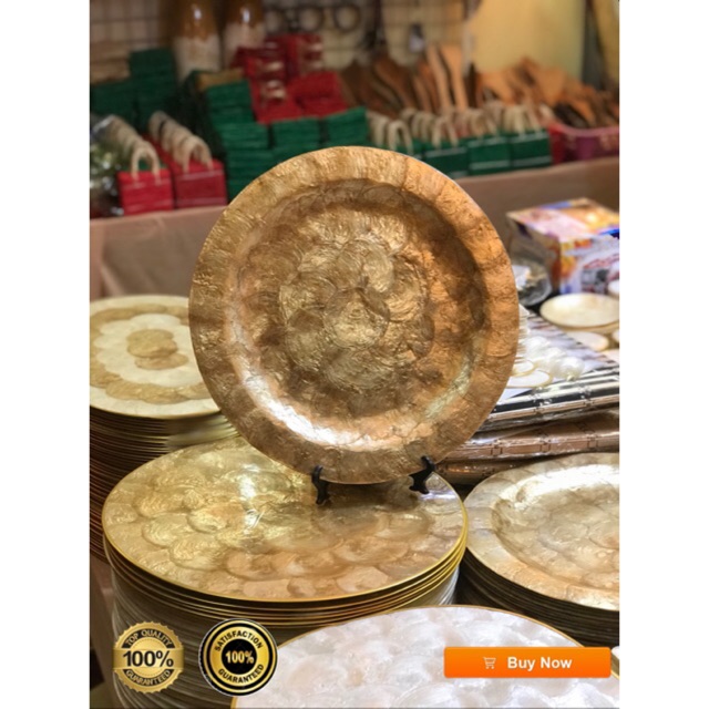 Charger Plate Capiz (Solid Laminated 2 layers Capiz) | Shopee Philippines