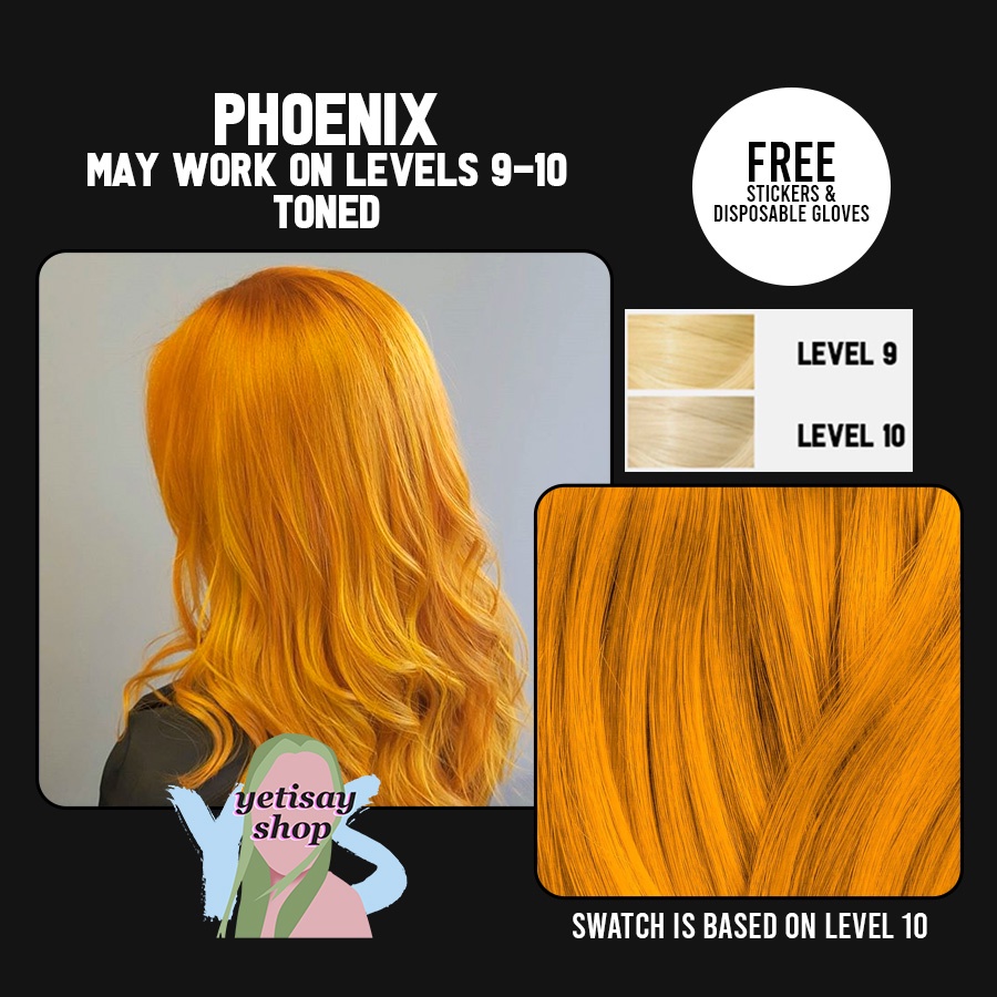 Magickal Dye Phoenix (Yellow Orange) Semi Permanent Hair Dye - Hybrid ...