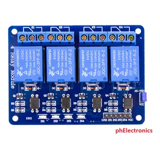 4 Channel 5V 10A Relay Module Board Coupling Optocoupler relay module ...