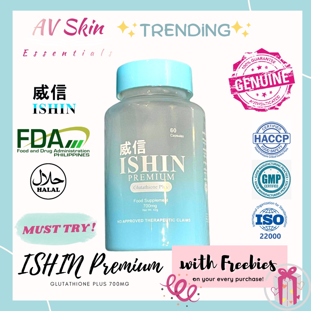 (COD) ISHIN Premium Glutathione Plus 700MG Triple Glutathione Whitening ...