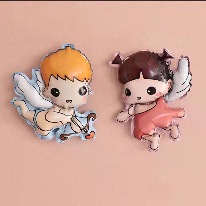 14 inches Cute Angel Baby boy and girl happy birthday party decorations ...