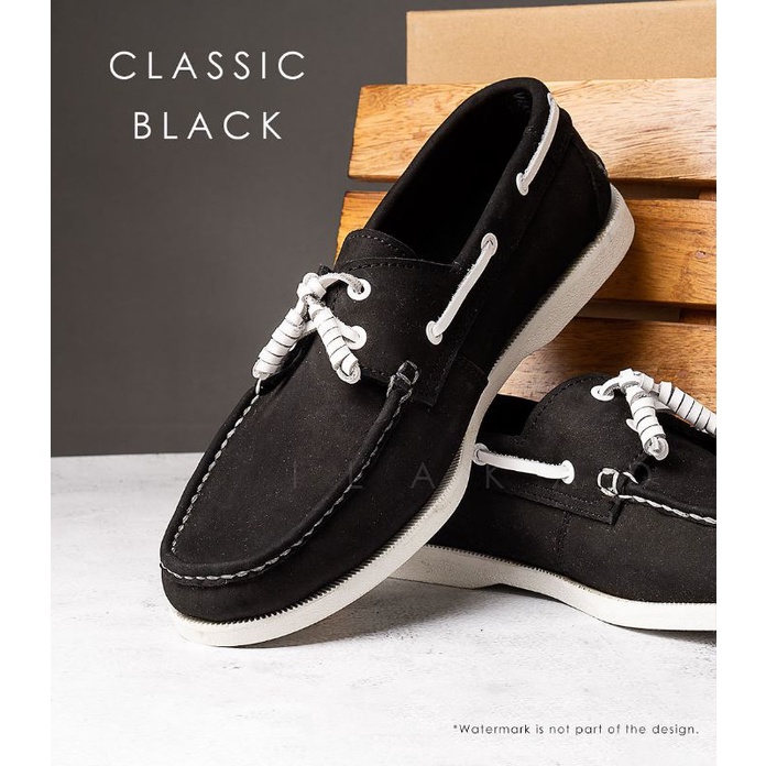 Ilakad Classic Black Topsider Shoes Mens | Shopee Philippines