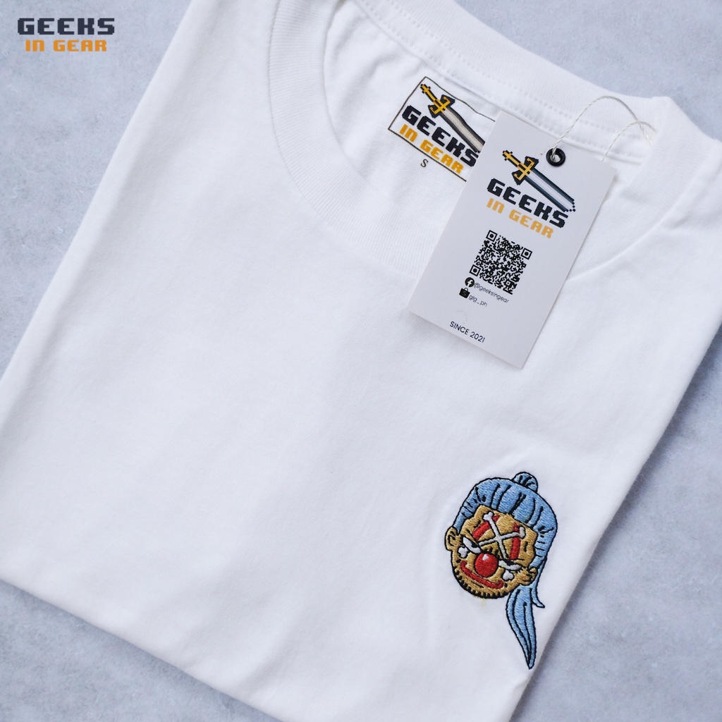 Buggy Embroidered Shirt (White) | Geeks In Gear | Shopee Philippines