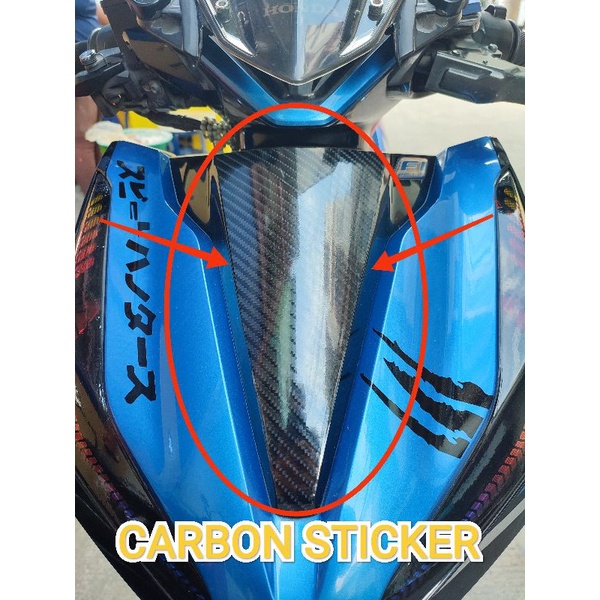 Pre Cut Carbon Sticker for Honda Click V2 125/150i Front flairings ...