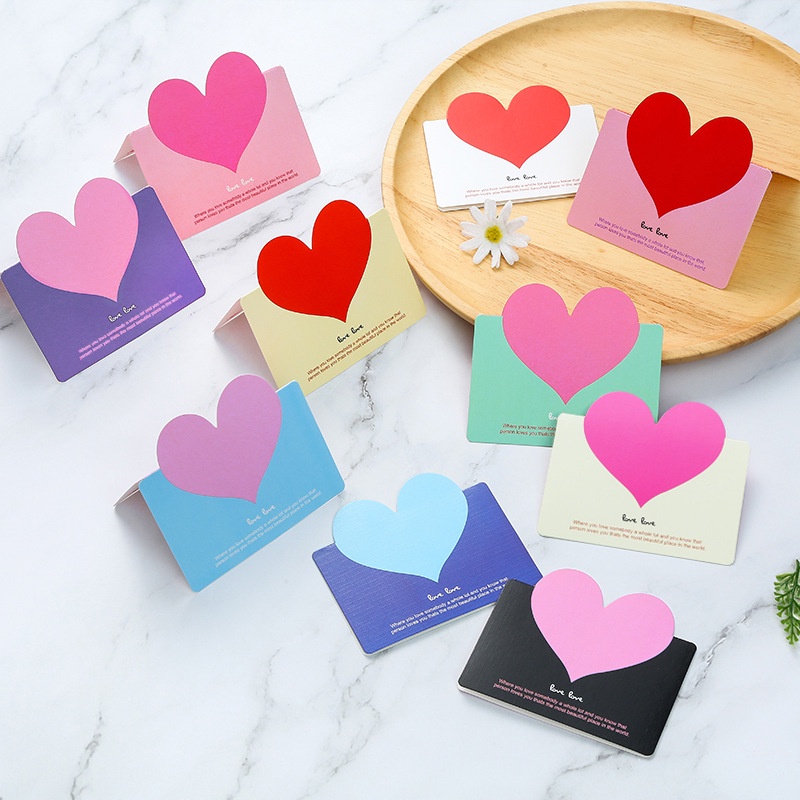 5pcs Greetings Romantic Thank You Card, Fold Signature Anniversary Card ...