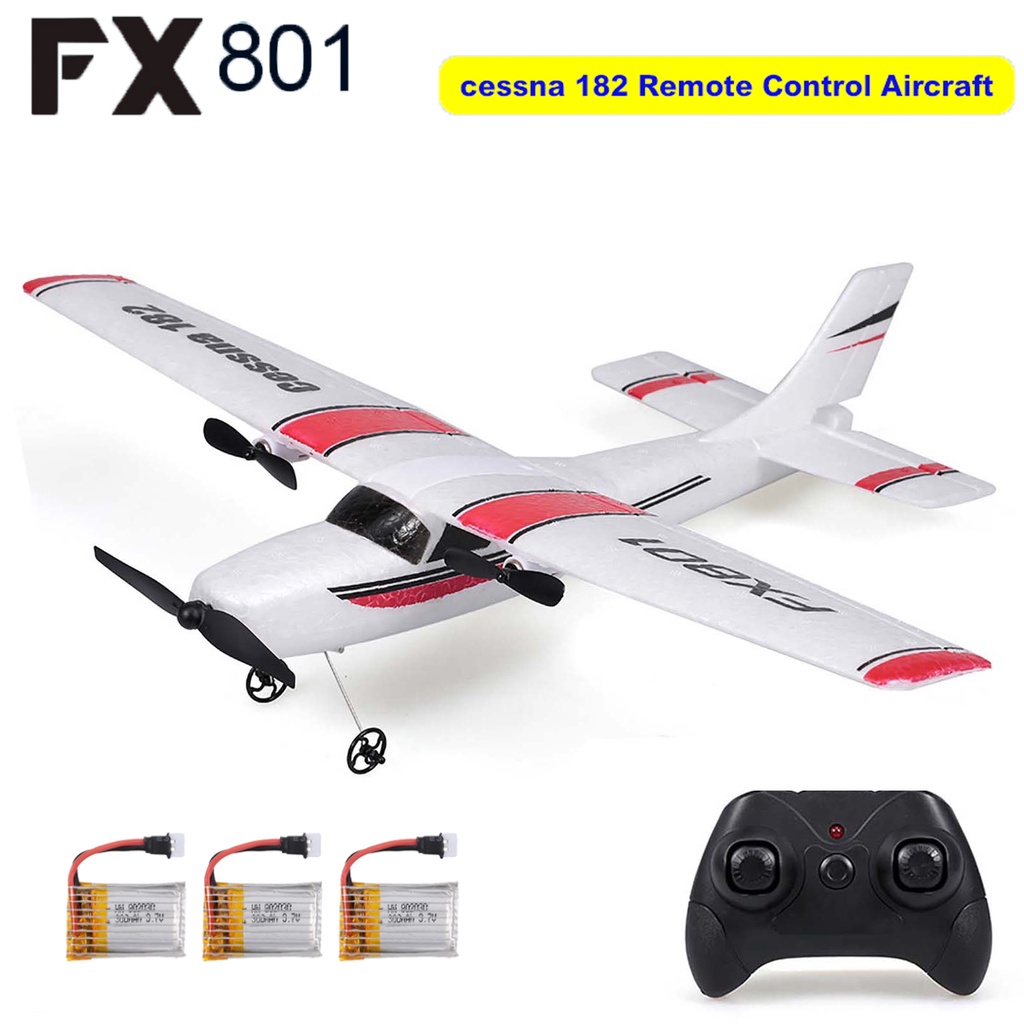 FX801 Airplane Cessna 182 DIY RC Plane 2.4GHz 2CH RC Airplane 20 ...