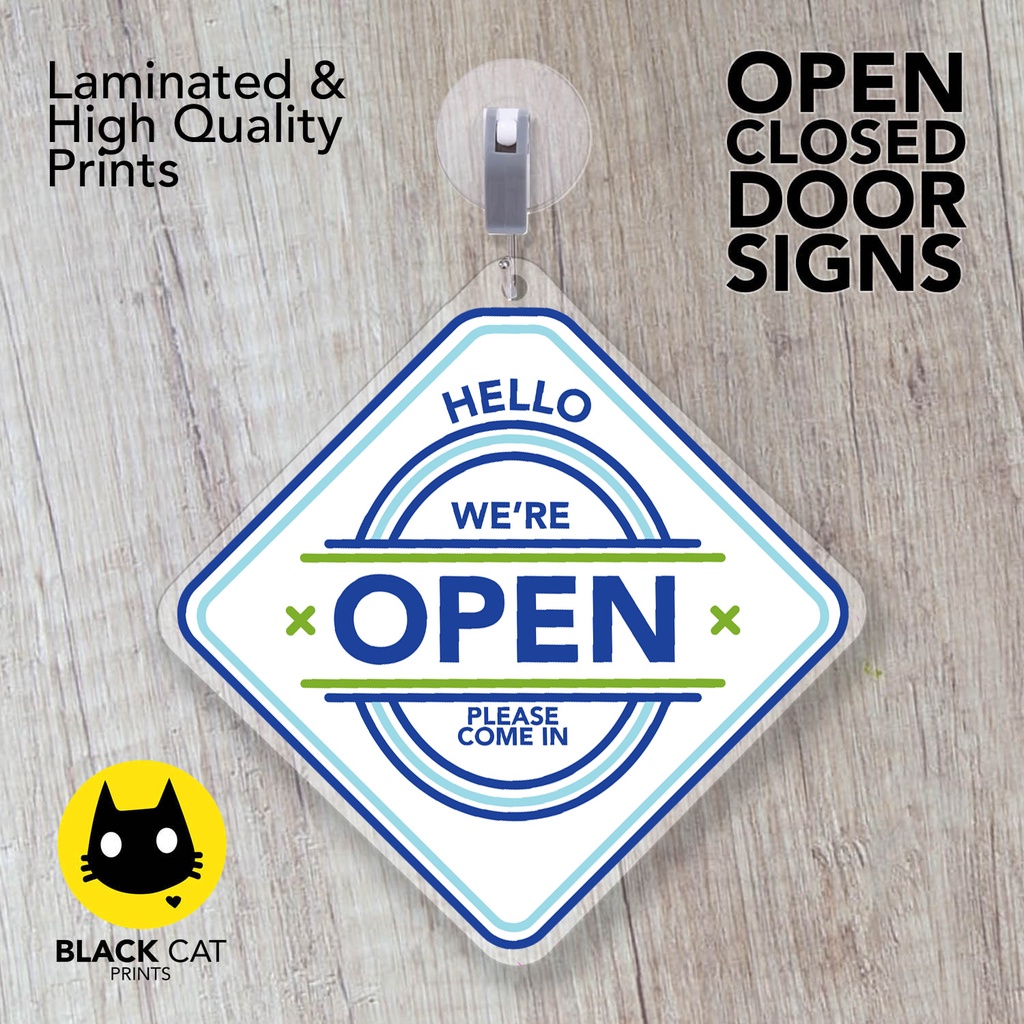 We are Open / We are Closed Sign | Laminated Signage | Sign Board ...