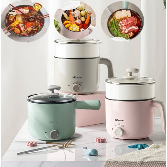 Multi-function Electric Cooking Pot Rice Cooker Non-Stick Steamer 2L ...