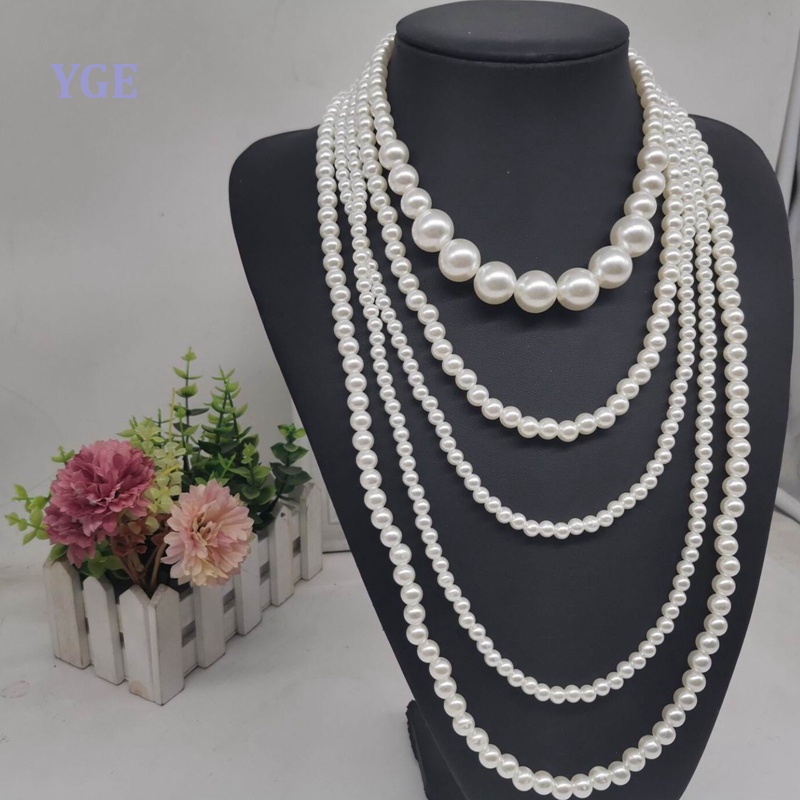 Vintage 1920s Gatsby Imitation Pearl Choker Necklace Art Deco Flapper ...