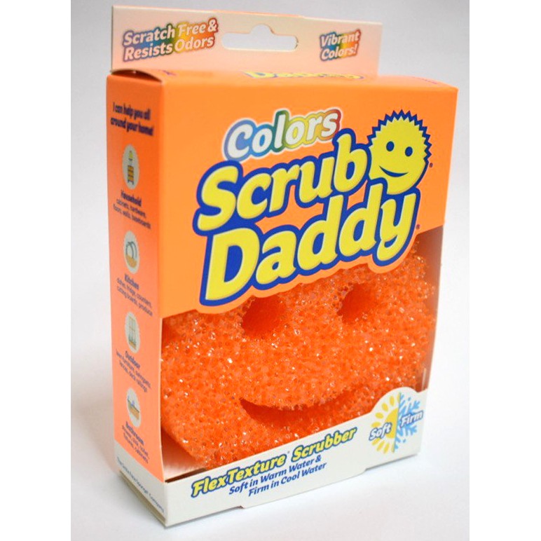 Scrub Daddy Colors FlexTexture Scrubber Orange Sponge | Shopee Philippines