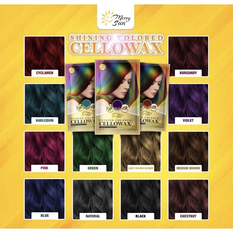 Merry Sun Cellowax Hair Color Sachet | Shopee Philippines
