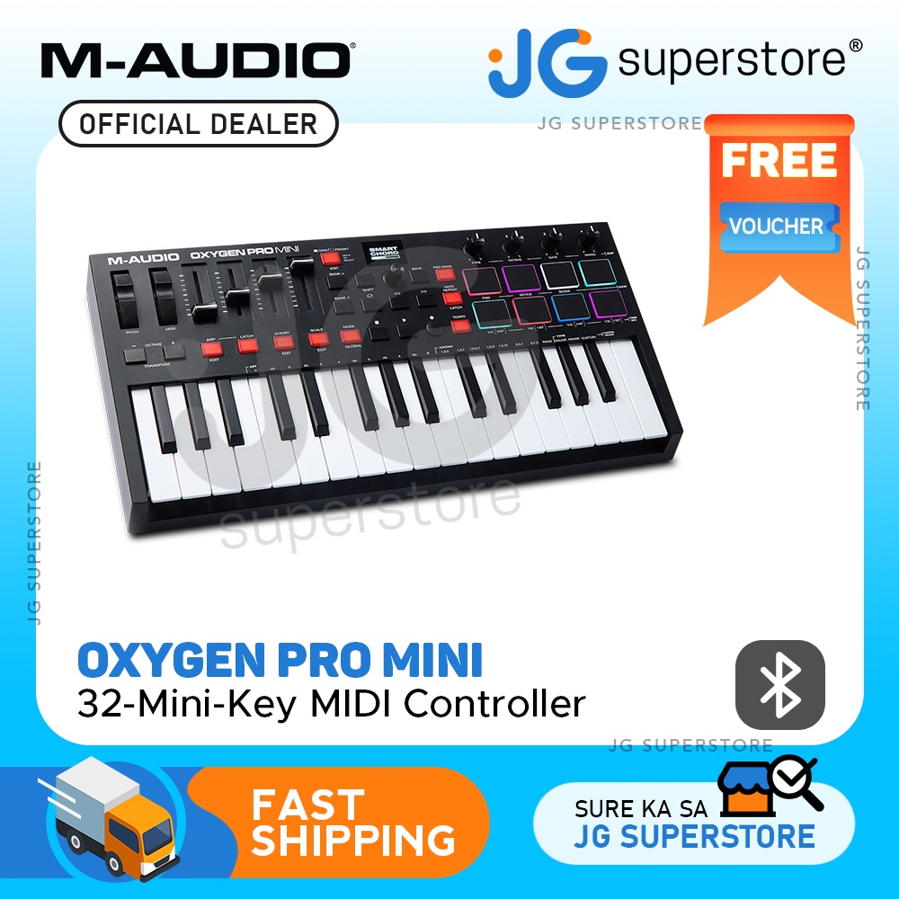 M-Audio Oxygen Pro Mini MIDI Controller with Smart Chord and Smart ...