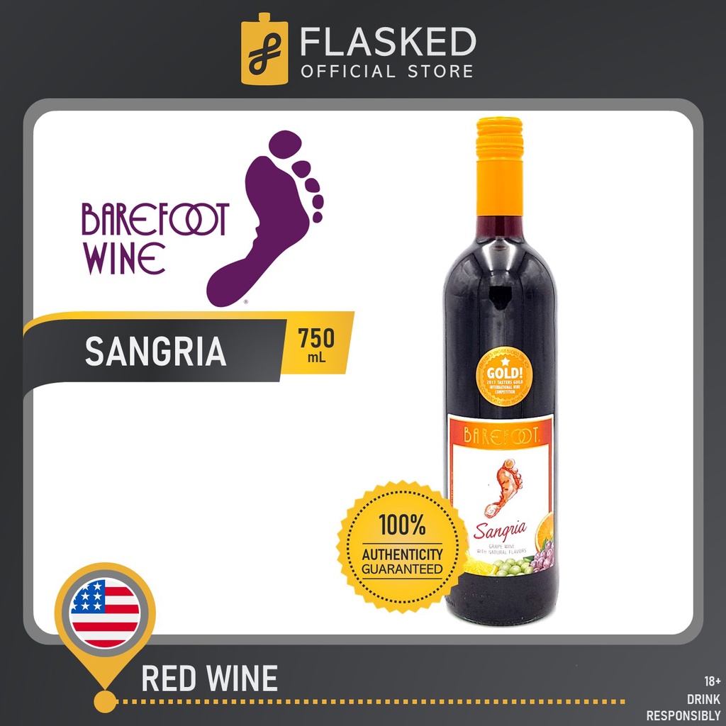Barefoot Sangria California Sweet Red Wine 750mL | Shopee Philippines