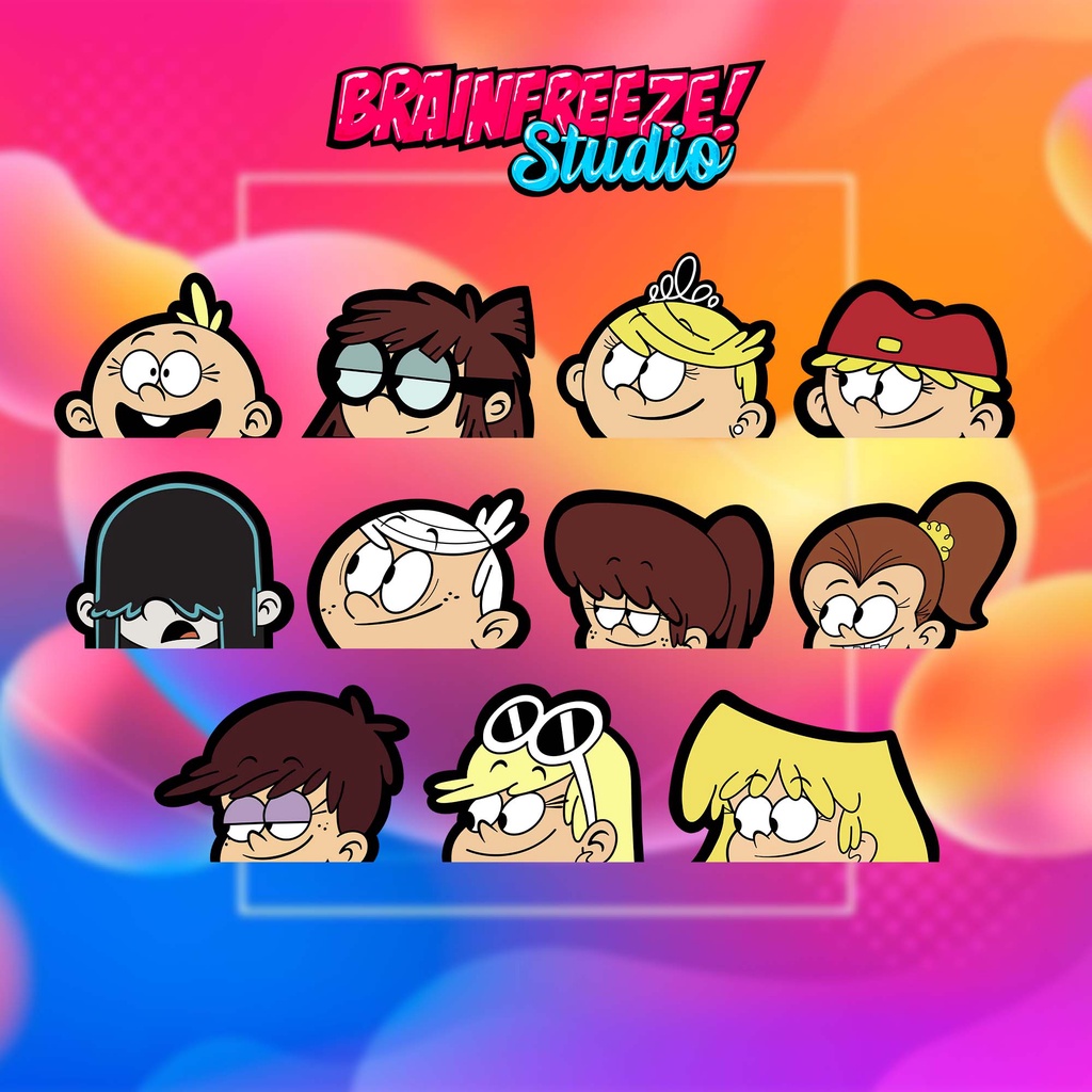 The Loud House Stickers - Glossy Waterproof Tear Resistant Peeker Car ...