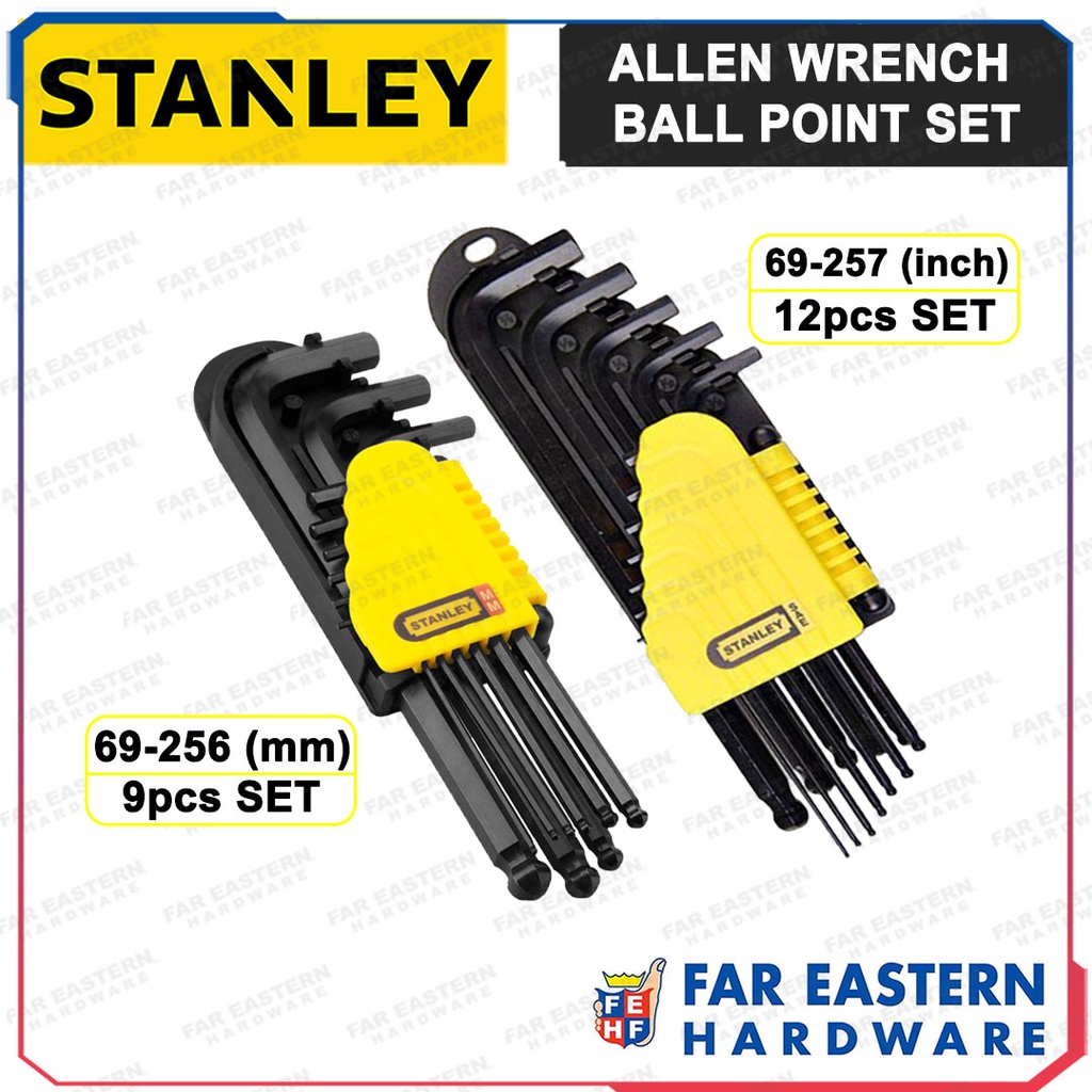 STANLEY Allen Wrench Ball Point Hex Key Set STHT | Shopee Philippines