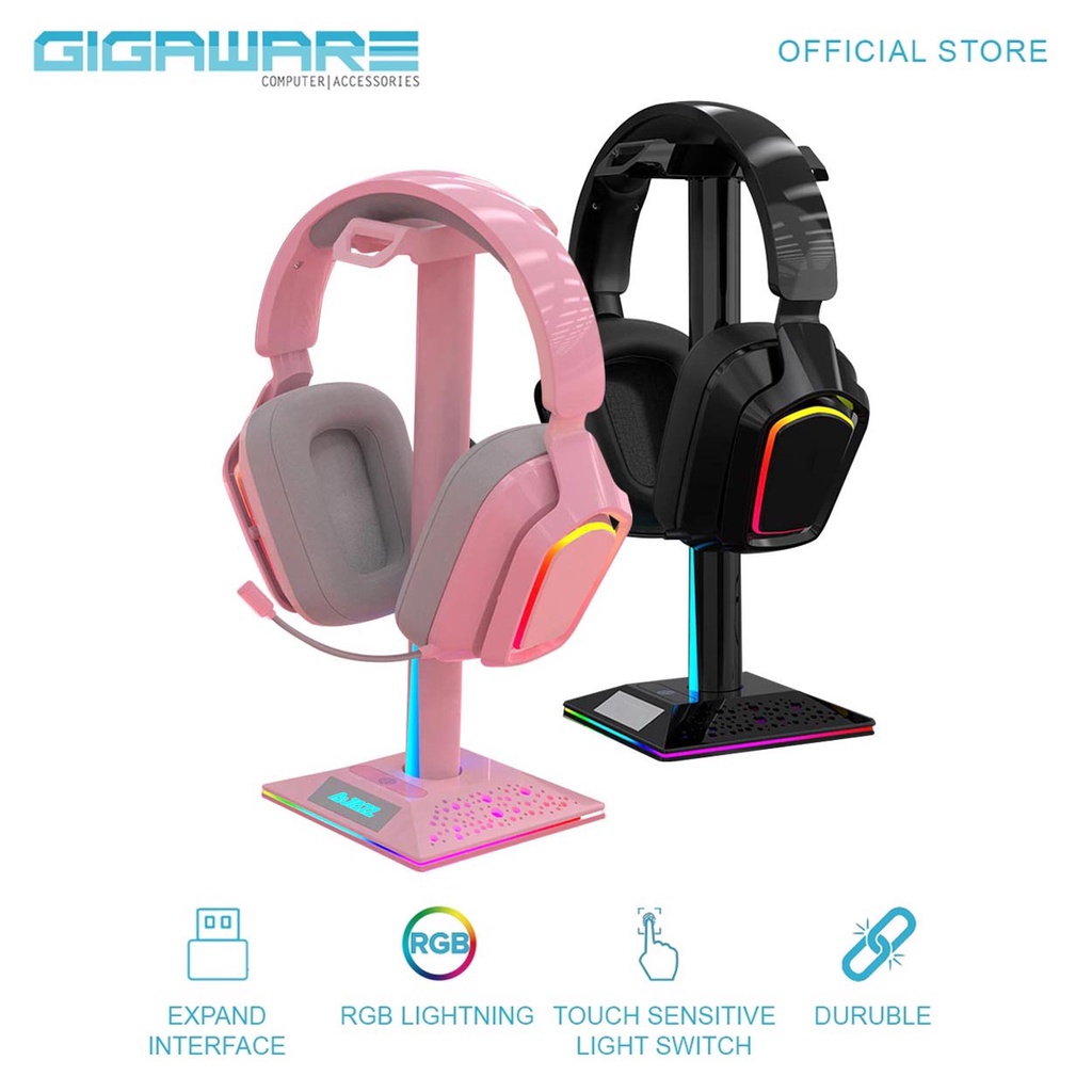 Ajazz | Gigaware Multifunction Headphone Stand Holder RGB Gaming ...