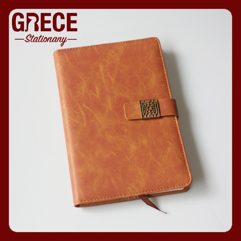 Leather notebook with magnetic closure 220*150mm | Shopee Philippines